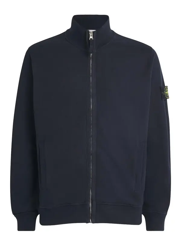 Stone Island Organic Cotton Track Jacket - Navy