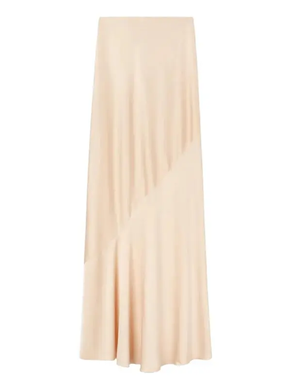 Ermanno Scervino Matte Satin Maxi Skirt - Nude