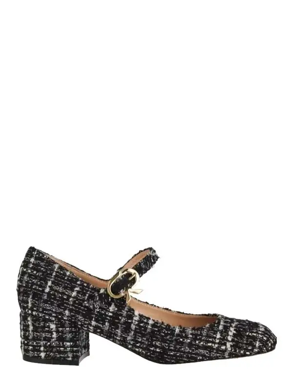 GIANVITO ROSSI Tweed Mary Jane High Heels - Black