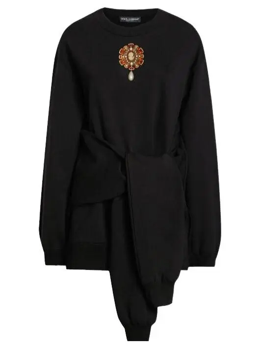 Dolce & Gabbana Dolce Gabbana Cotton Mini Dress - Black