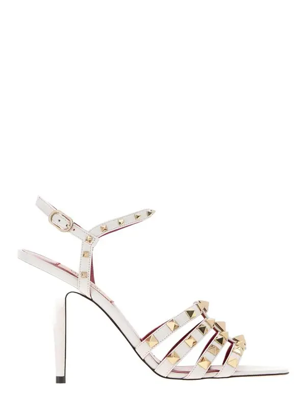 Valentino Garavani Leather Rockstud Sandals - White