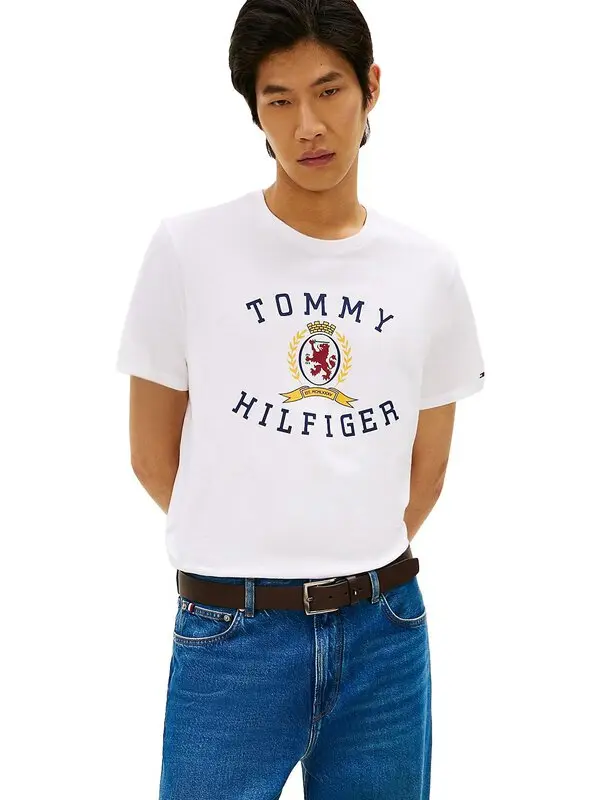 Tommy Hilfiger Hilfiger Crest Logo T-shirt - Optic White