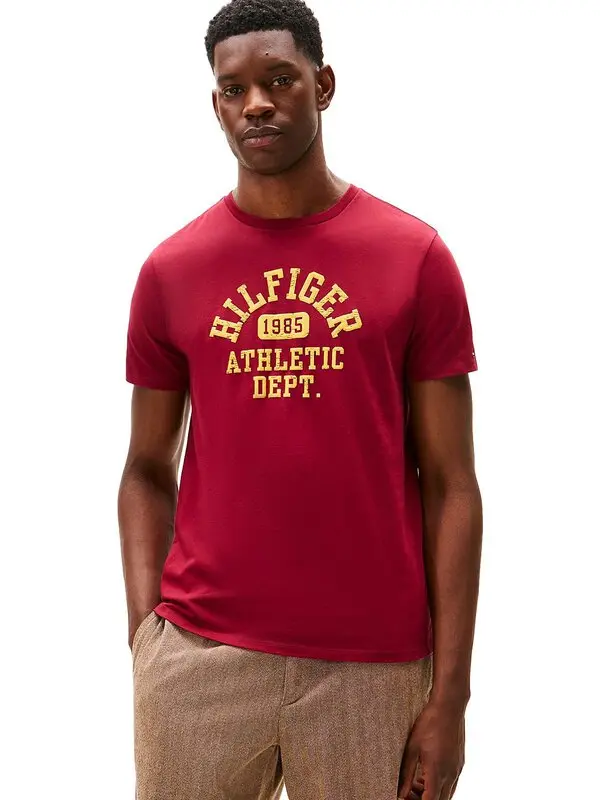 Tommy Hilfiger Hilfiger 1985 Athletic Logo T-shirt - Rouge