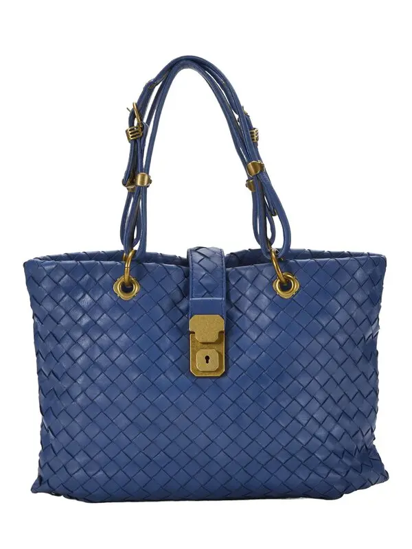 Bottega Veneta Intrecciato Capri Tote - Blue