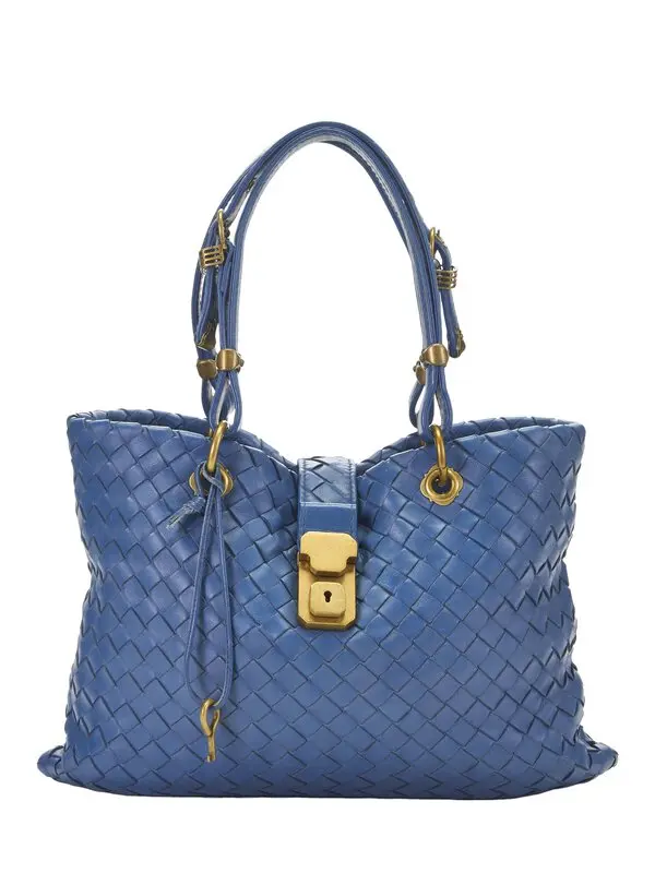 Bottega Veneta Intrecciato Capri Tote - Blue