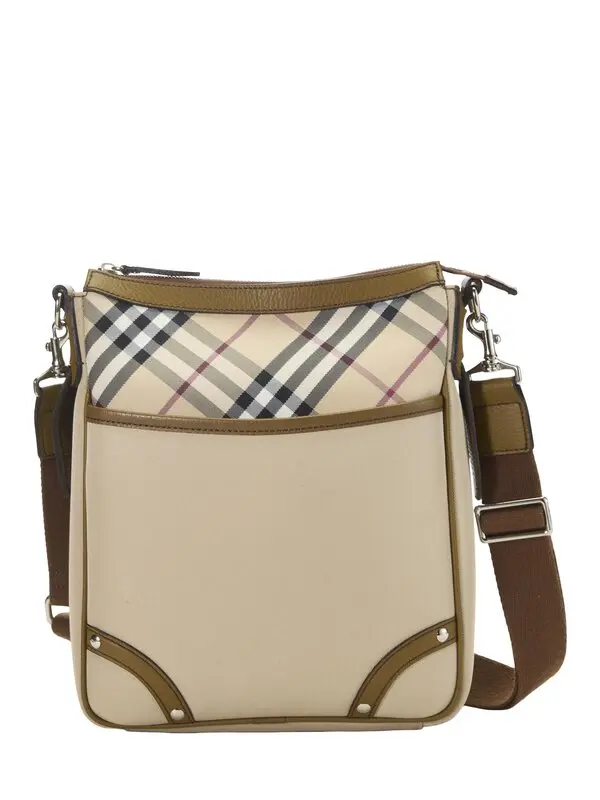 Burberry House Check Vertical Messenger - Brown
