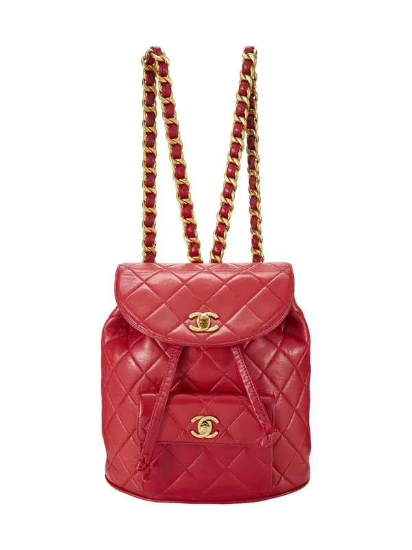 Chanel Quilted Calfskin Duma Backpack - Red