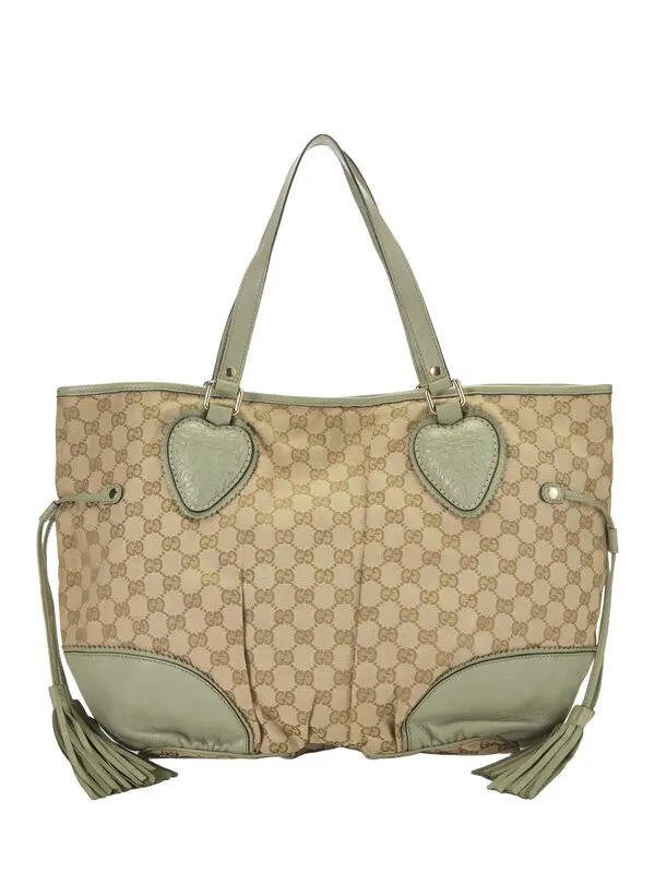 Gucci Original Gg Canvas Tribeca Tote - Green