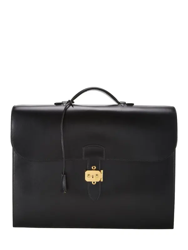 Hermès Sac À Dépêches 38 Briefcase - Black