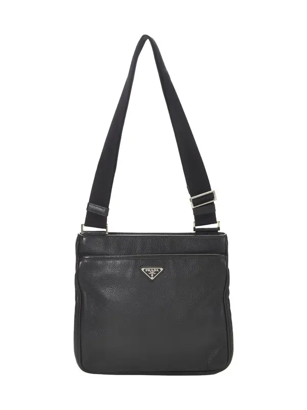 Prada Vitello Daino Messenger Bag - Black