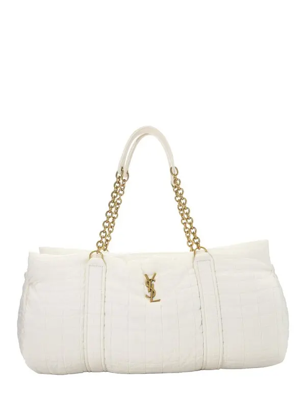 Saint Laurent Nylon Gloria Duffle Bag - White