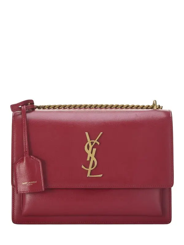 Saint Laurent Calfskin Leather Sunset - Red