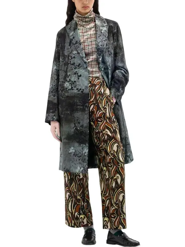 PIERRE-LOUIS MASCIA Plaid Turtleneck Top - Neutrals