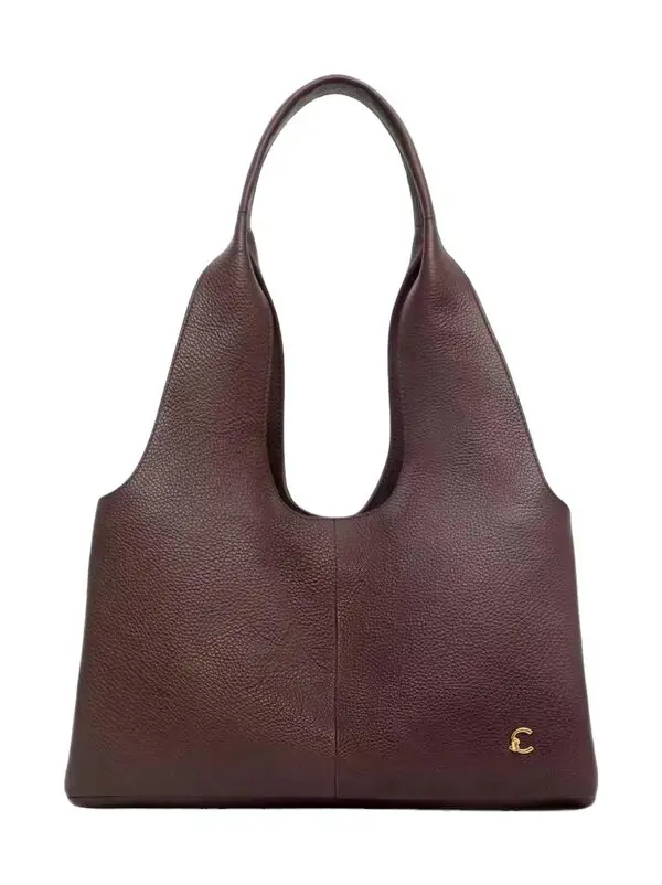 COCCINELLE Grained Leather Tote Bag - Brown