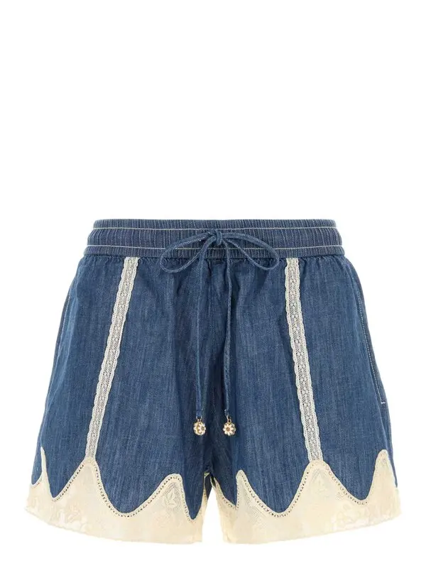 Zimmermann Denim Awaken Shorts - Blue