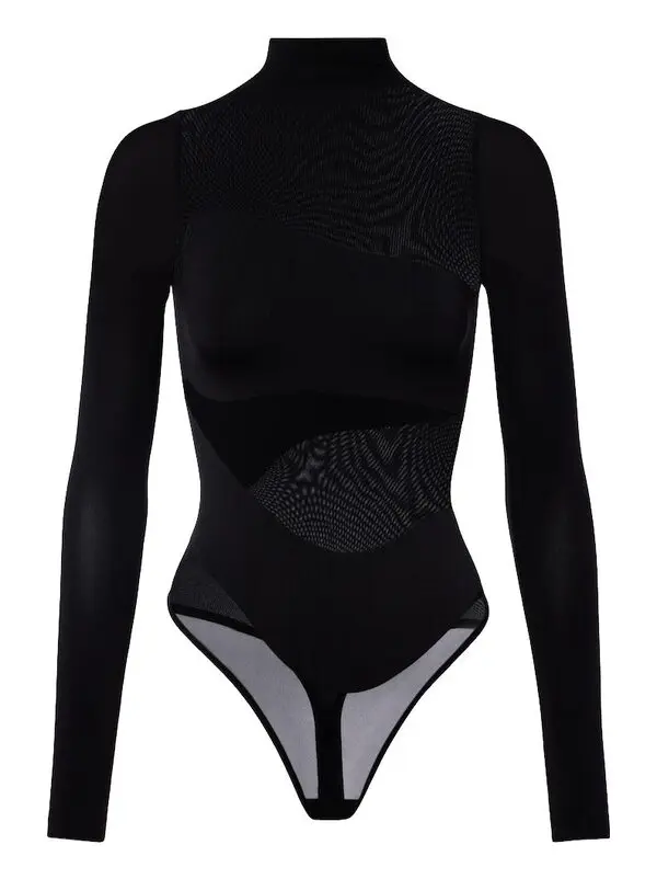 Wolford Shade Paneled Bodysuit - Black