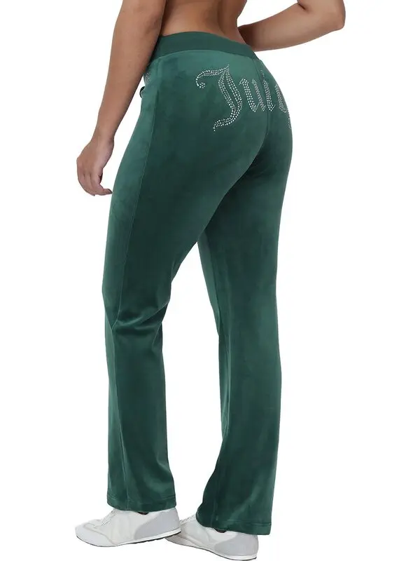 Juicy Couture Og Big Bling Velour Track Pants - Junebug