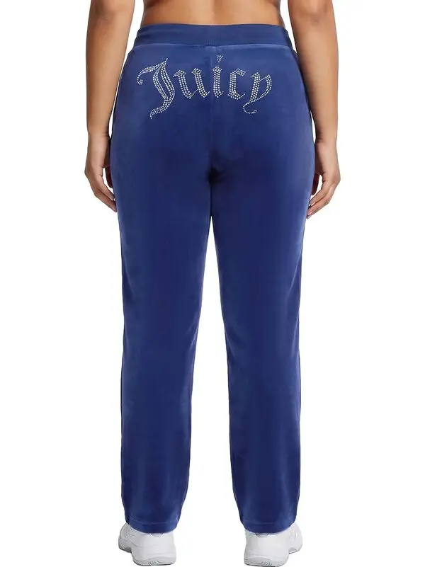 Juicy Couture Plus-size Og Big Bling Velour Track Pants - Varsity Blue