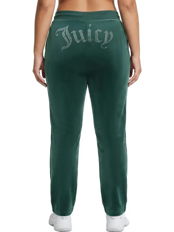 Juicy Couture Plus-size Og Big Bling Velour Track Pants - Junebug