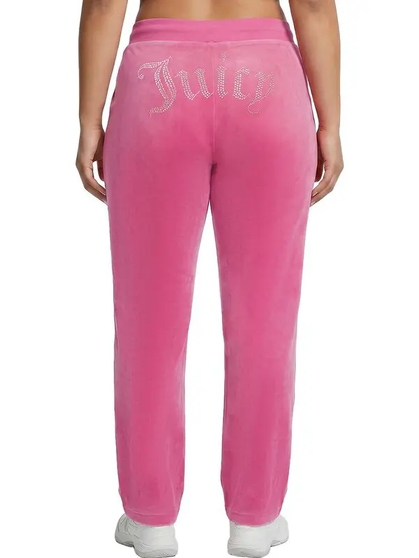 Juicy Couture Plus-size Og Big Bling Velour Track Pants - Bubblegum