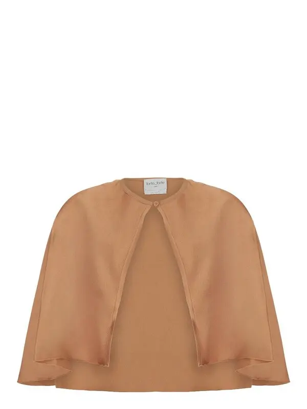 FORTE_FORTE Satin Envers Cape - Pink
