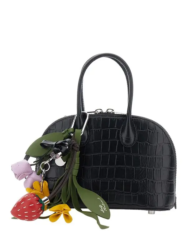 SELF-PORTRAIT Croc Effect Leather Toast Mini Bag - Multicolor