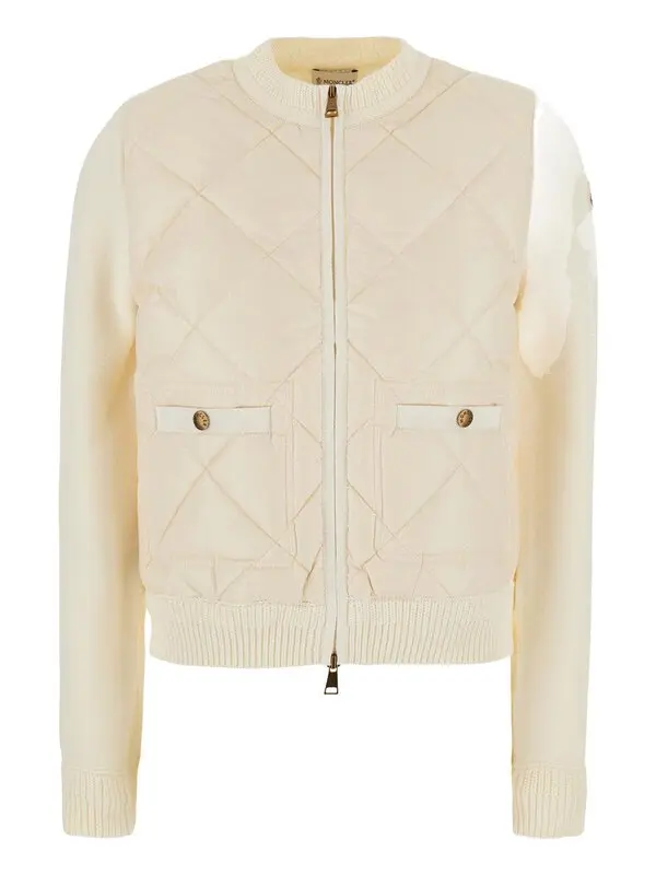 Moncler Quilted Tech Fabric Cardigan - Multicolor