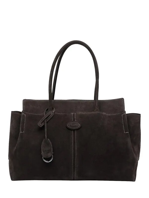 TOD'S Suede Shopping Bag - Brown