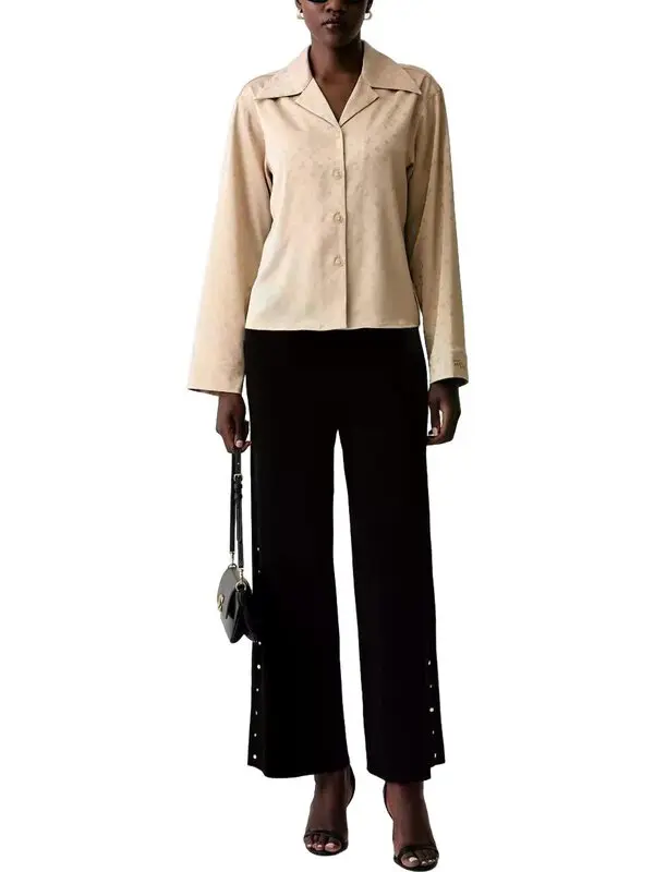 Joseph Ribkoff Embellished Straight-leg Trousers - Black