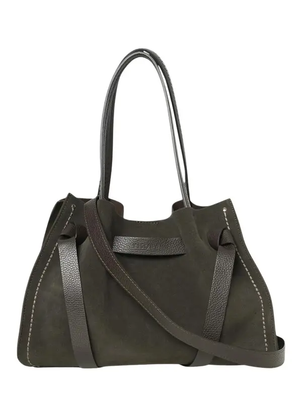VISONA` Visona Vittoria Suede Handbag - Brown