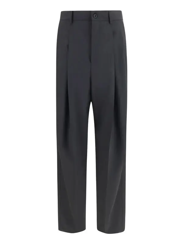 Dolce & Gabbana Wool Blend Tailored Trousers - Black