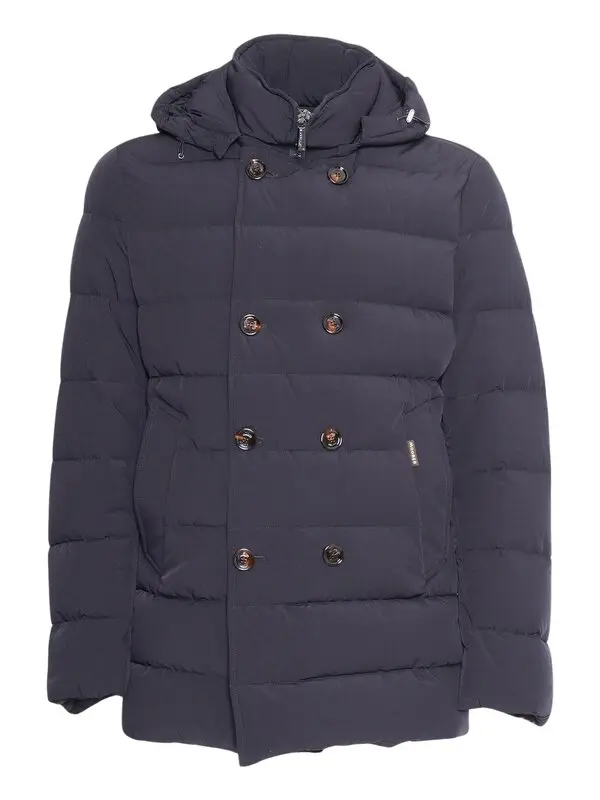MOORER Padded Double-breasted Jacket Florio - Blue