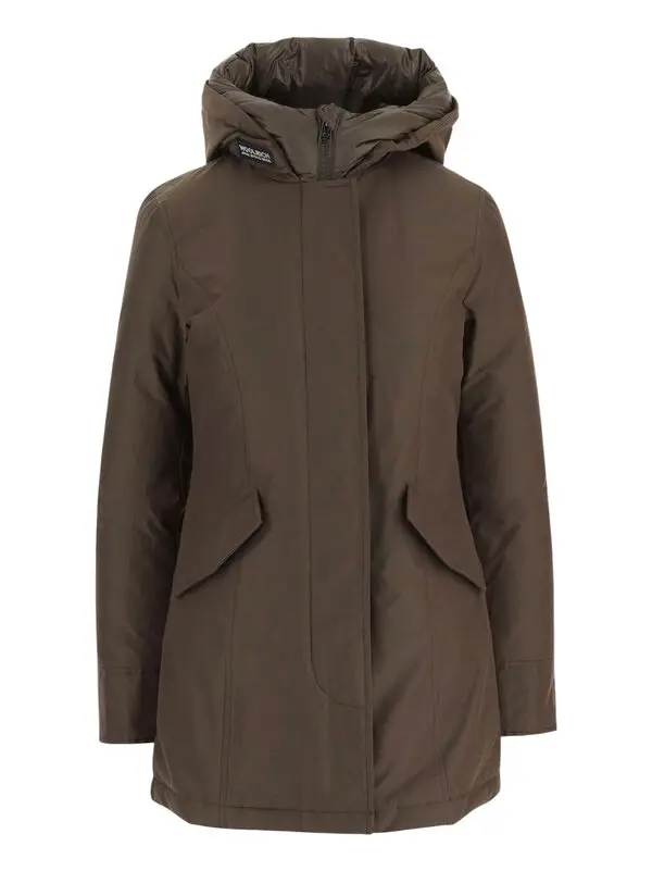 Woolrich Hooded Coat - Green