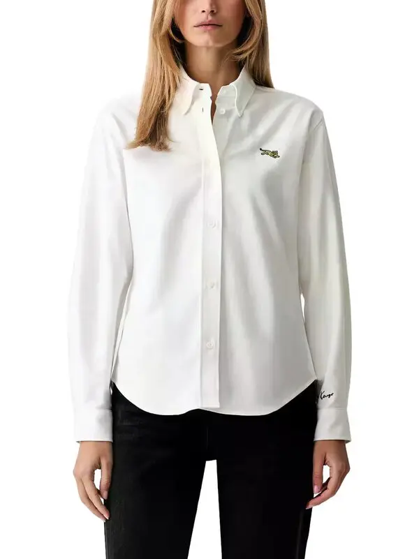 Kenzo Jumping Tiger Embroidered-logo Shirt - White