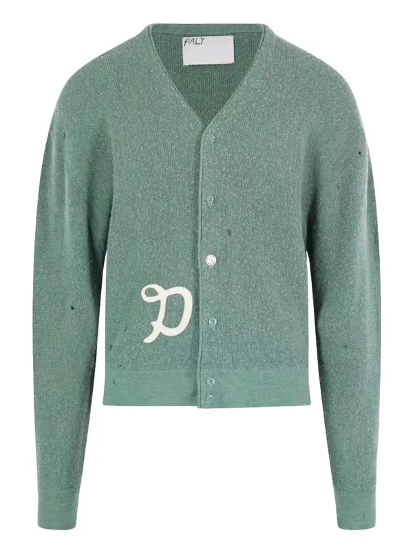 PALY Distressed P-patch Cardigan - Green