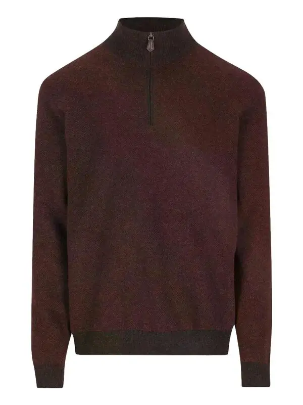 Loro Piana Roadster Quarter-zip Cashmere Sweater - Red