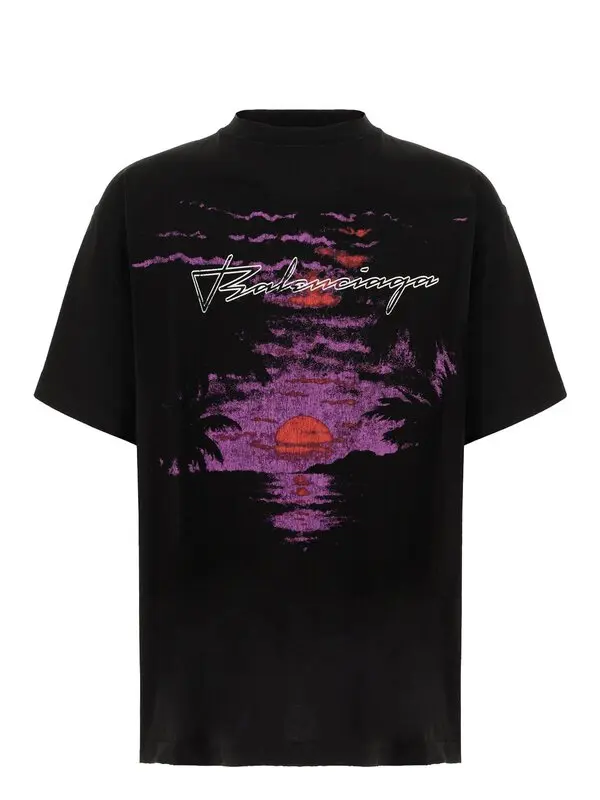 Balenciaga Graphic T-shirt - Multicolor