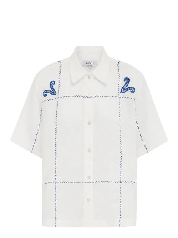 ROWIE Aries Linen Shirt - Bone