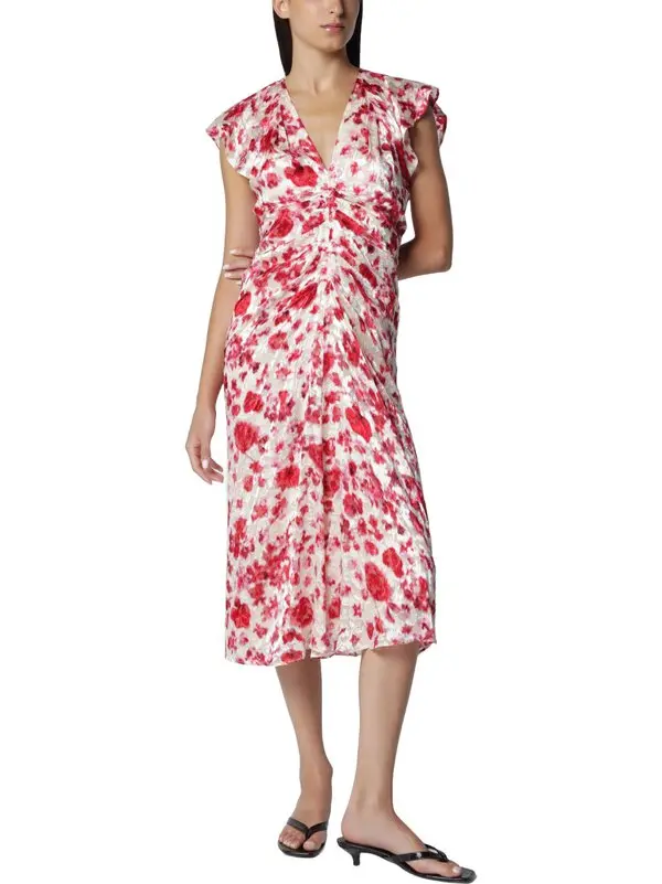 Isabel Marant Étoile Lyndsay Printed Silk Devoré Georgette Dress - Multicolor