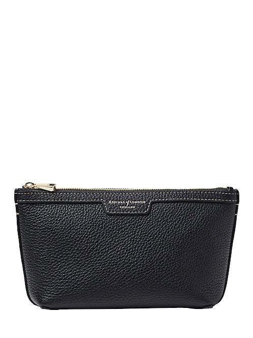 ASPINAL OF LONDON Hudson Leather Pouch - Black