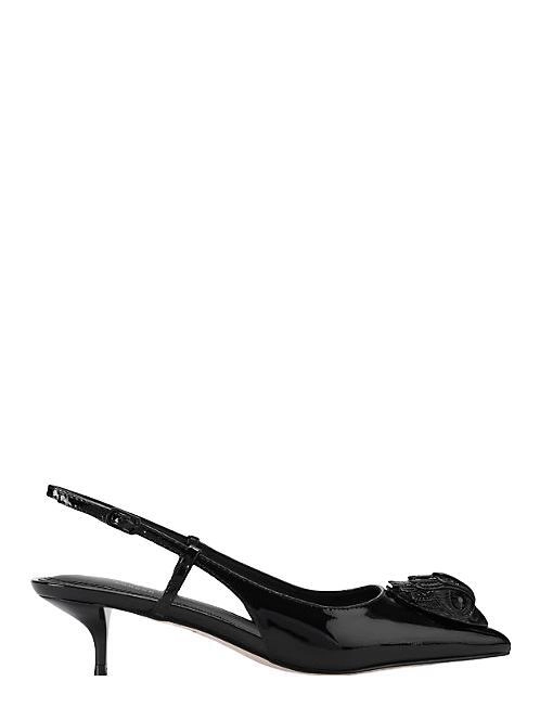Kurt Geiger Belsize 40 Patent-leather Heeled Slingbacks - Black