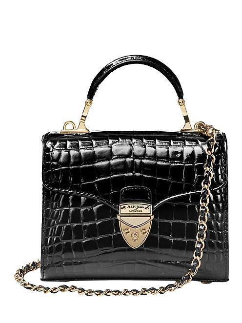 ASPINAL OF LONDON Mayfair Mini Leather Top-handle Bag - Black