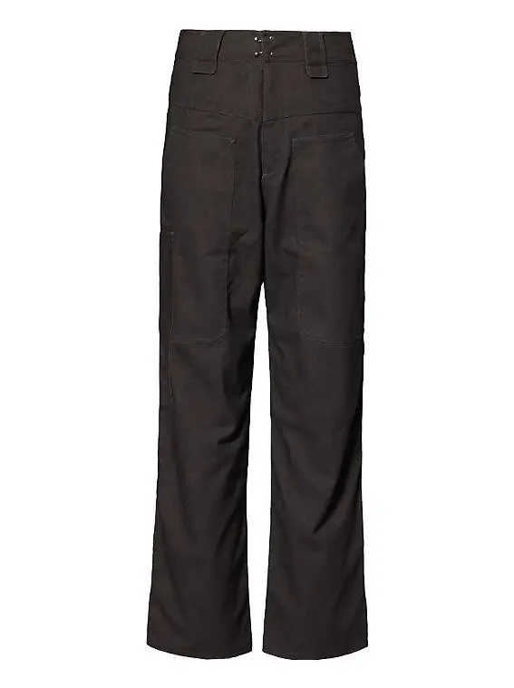 Isabel Marant Étoile Rhil Patch-pocket Cotton Utility Trousers - Coffee