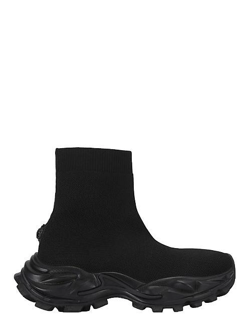Kurt Geiger Leap Woven Sock Trainers - Black