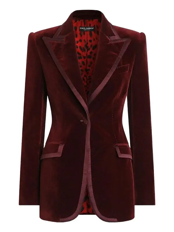 Dolce & Gabbana Velvet Jacket - Red