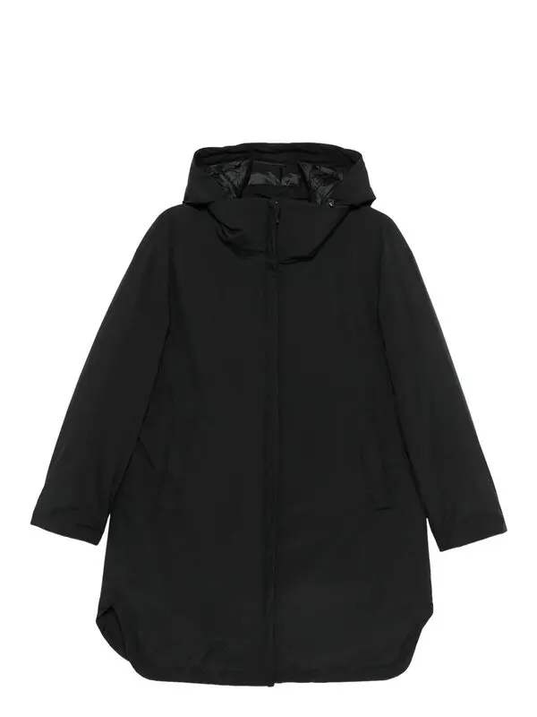 Herno Medium Hooded Down Jacket - Black