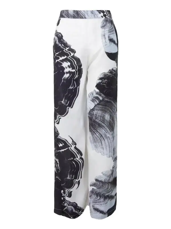COR Arden Graphic-print Trousers - White