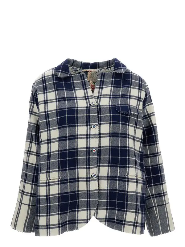 Pero Plaid Wool Overshirt - Multicolore