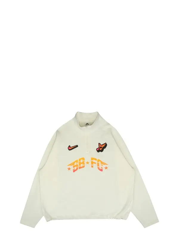 Nike Club 58 Zip Fleece Sweatshirt - White