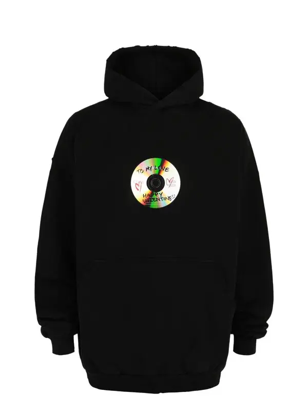 Balenciaga Val To My Love" Hoodie 'washed - Black